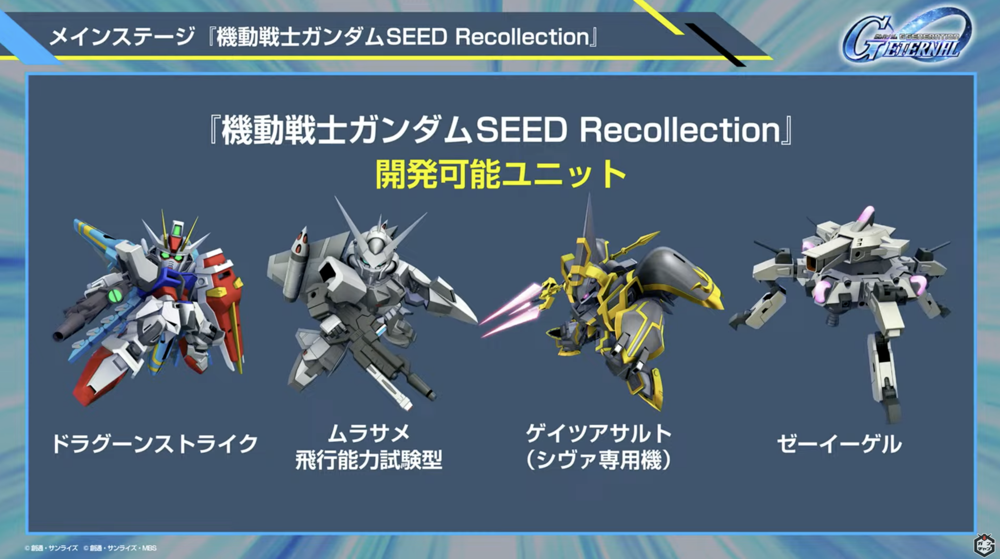 『Gジェネエターナル』新機能マスターリーグが5月に開催決定！期間限定イベント「機動戦士ガンダムSEED ASTRAY」4月末開催の最新ガシャなど最新情報一覧。 - ゲーム特化速報！