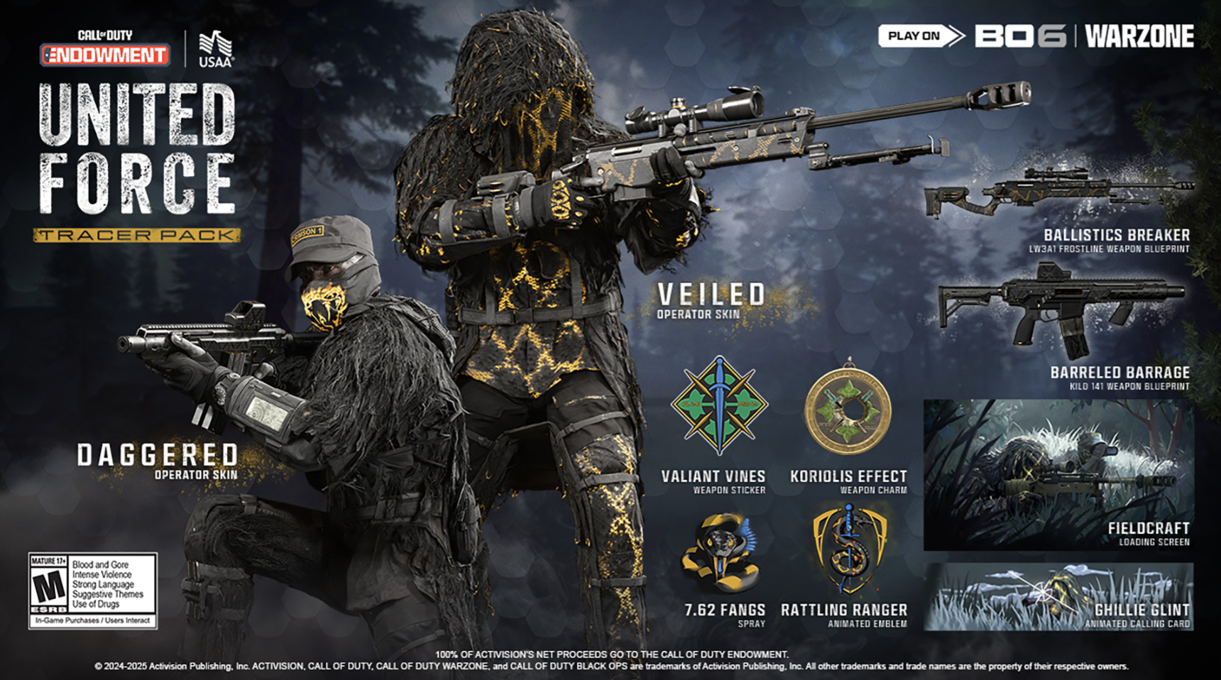 『CoD:BO6』Call of Duty Endowment（C.O.D.E.）ユナイテッドフォース：トレーサーパックの紹介。 - ゲーム特化速報！